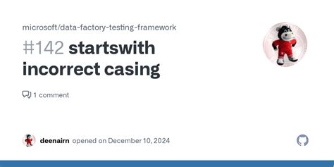 Startswith Incorrect Casing Issue 142 Microsoft Data Factory