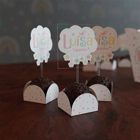 Kit Personalizado 57 Peças Arco Íris Candy Elo7