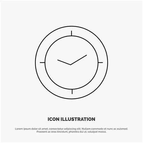 Watch Time Timer Clock Line Icon Vector 18008576 Vector Art At Vecteezy
