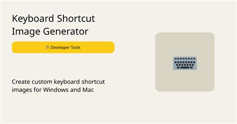 Keyboard Shortcut Image Generator