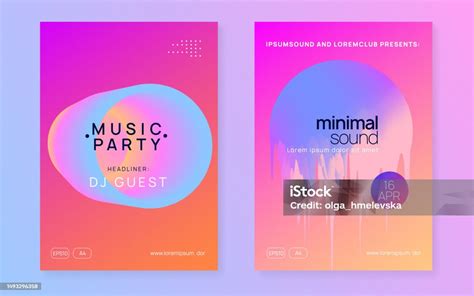 디스코 페스트 브로셔를 위한 재즈 효과 모던 테크노 플라이어 이분음표 Dj에 대한 스톡 벡터 아트 및 기타 이미지 Dj