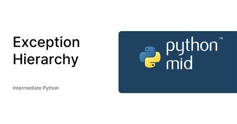 Exception Hierarchy Intermediate Python