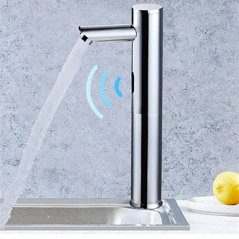 Automatic Infrared Sensor Faucet Single Handle Touchless Bathroom Sink Faucet 20cm