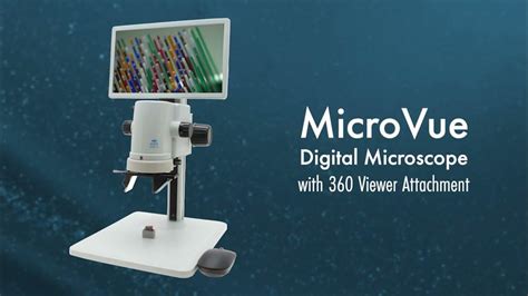 Microvue Digital Microscope With Built In Hd Monitor And 360 Viewer 86x 221x Youtube