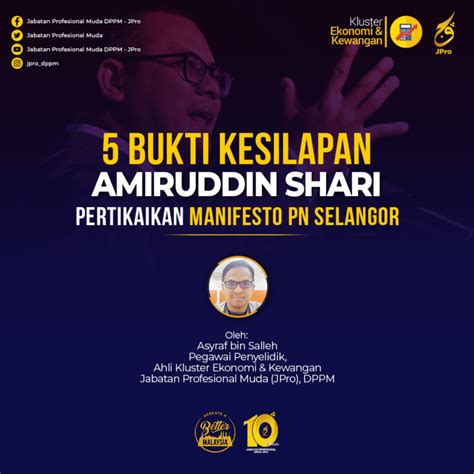 5 Bukti Kesilapan Amiruddin Shari Pertikaikan Manifesto Pn Selangor