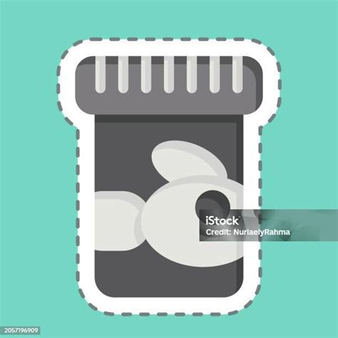 스티커 라인은 생선 음식을 잘라냅니다 우유 및 음료 기호와 관련이 있습니다 심플한 디자인 편집 가능 간단한 일러스트레이션 가정