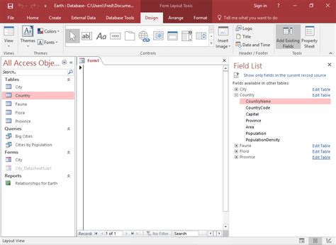 How To Create A Blank Form In Access 2016