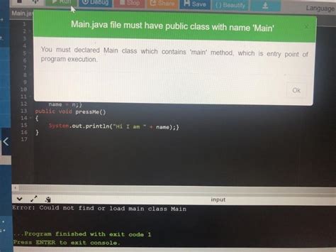 Solved Debug Slop Share H Save Beautify Ž Language Chegg