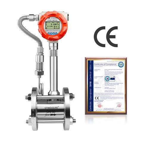 Air Flow Meter Vortex Flowmeter For Compressed Air Nitrogen Rs485 4