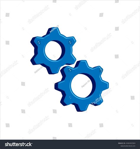 Setting Icon Gear User Preference Setting Stock Vector Royalty Free
