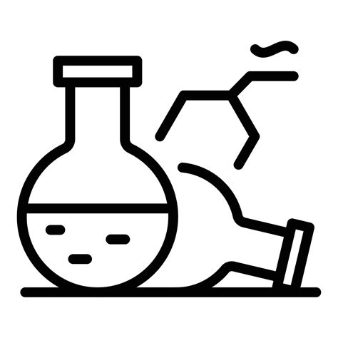 Lab Flasks Icon Outline Style Vector Art At Vecteezy