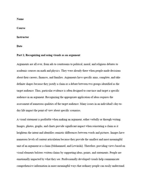 Recognizing And Using Visual As Argument Download Free Pdf Argument