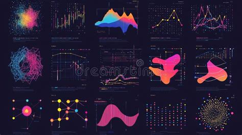 Colorful Data Visualization Charts Graphs Infographic Design Elements Ai Generated Stock