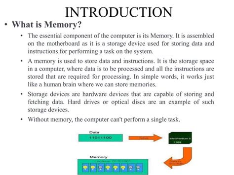 Introduction To Computers Memory Ram And Rom Pptx