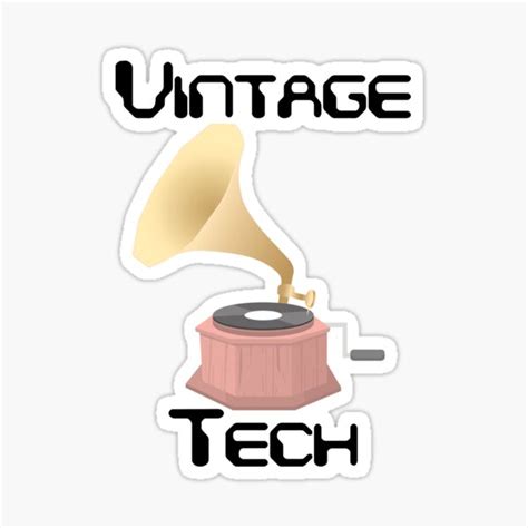 Vintage Tech Record Player Old Retro Technology Sticker For Sale By Vintagetc Redbubble