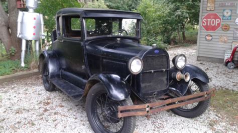 1928 Ford Model A Leatherback Sport Coupe All Stock Street Rod Hot Rod