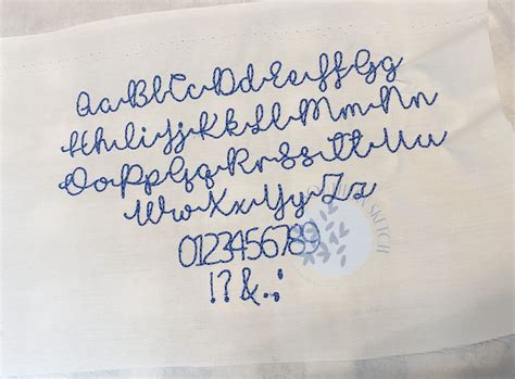 Rosie Script Machine Embroidery Font Bean Stitch Classic Cursive Style Floss Font Bx File 5