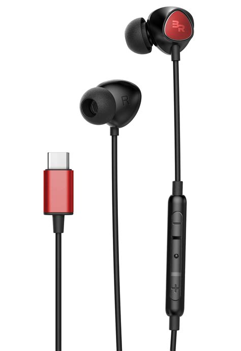 Usb Type C Earphones 4ft Cord In Ear Wired Mic Volume Control Remote