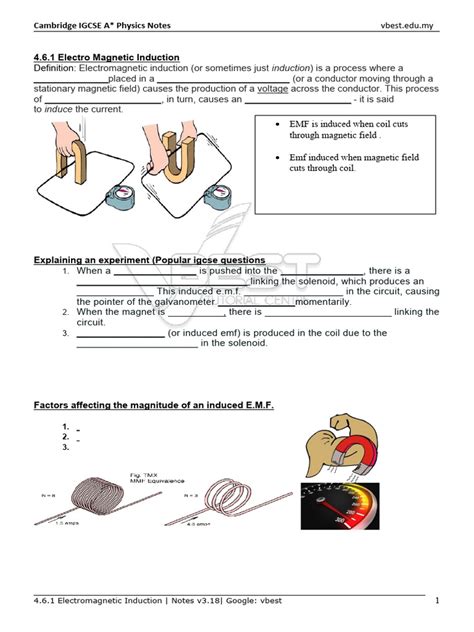 4 6 1 Electromagnetic Induction Formated Pdf