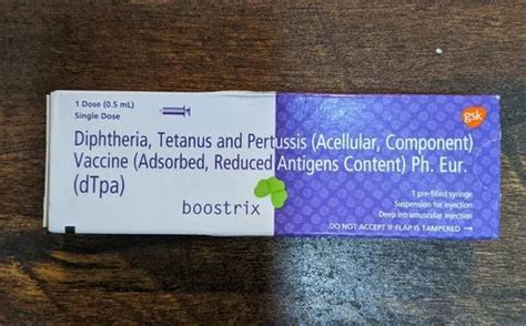 Boostrix Diphtheria Tetanus Pertussis Vaccine 0 5 Ml At ₹ 1130 Box In Mumbai