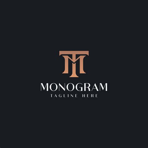 Initial TM MT T M Monogram Logo Template Initial Based Letter Icon