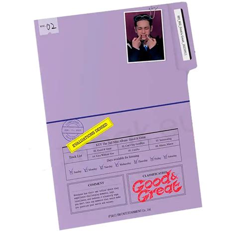 Key 2nd Mini Album Good And Great Cover Letter Ver Cd Kpopae