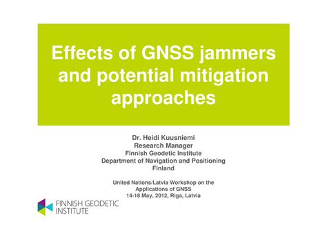 pdf effects of gnss jammers and potential mitigation approaches dr