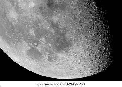 Closeup Moon Surface Main Objects Areas Stock Photo 1034563423