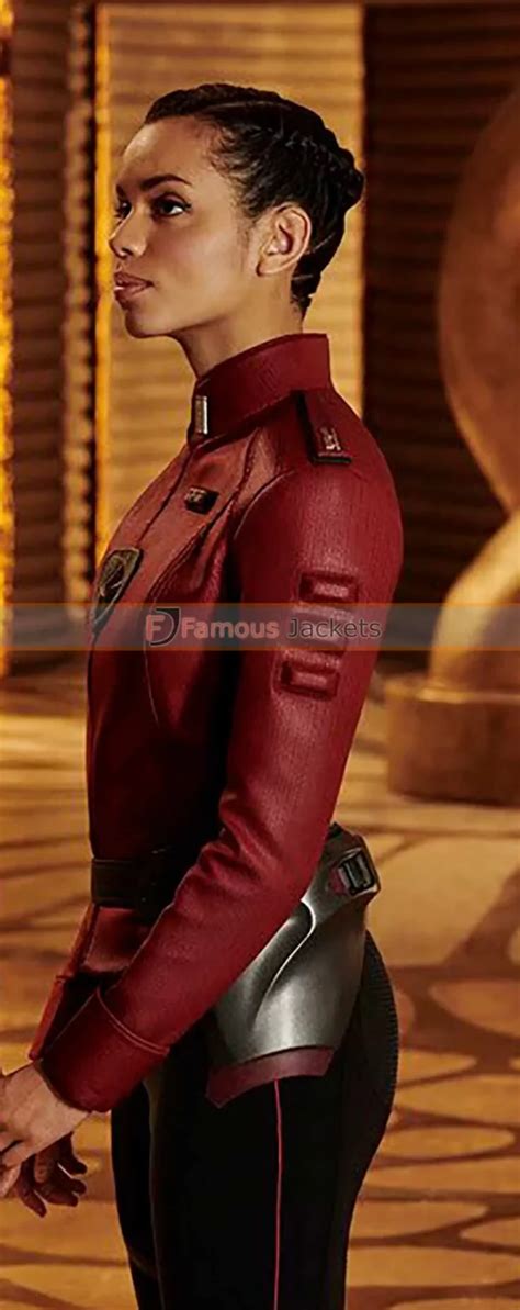 Lyta Zod Krypton Georgina Campbell Red Leather Jacket Famous Jackets