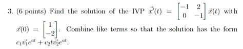 Solved Points Find The Solution Of The Ivp Chegg