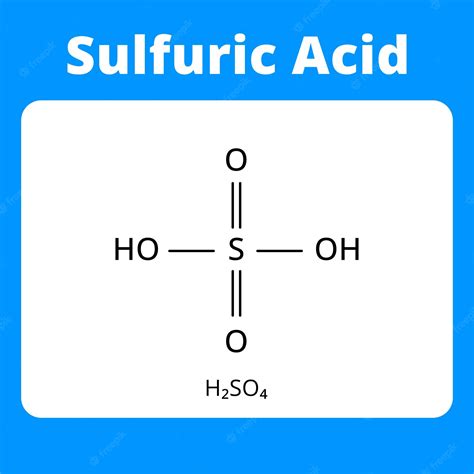 Vector De Estructura De Fórmula Química De ácido Sulfúrico Vector Premium