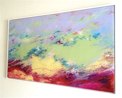 Abstract Art Original Painting On Plexiglass Handmade Contemporary