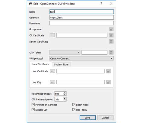 OpenConnect VPN Screenshots