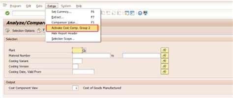 How To Change The Cost Component Structure With SAP Material Ledger Active
