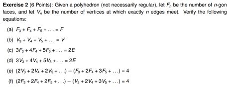 Solved Exercise Points Given A Polyhedron Not Chegg
