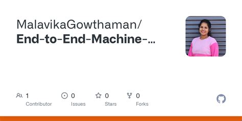 Github Malavikagowthaman End To End Machine Learning Project