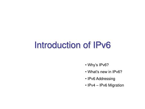 PPT Introduction Of IPv6 PowerPoint Presentation Free Download ID 4097905