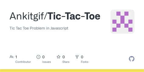 GitHub Ankitgif Tic Tac Toe Tic Tac Toe Problem In Javascript
