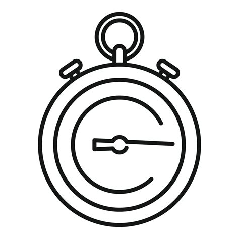 Stopwatch Icon Outline Vector Stop Clock 15109535 Vector Art At Vecteezy