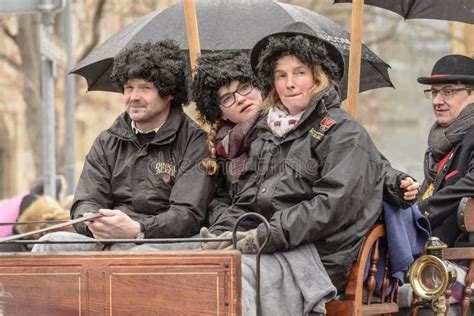 People On Wagon At Carnival Parade Stuttgart Editorial Image Image