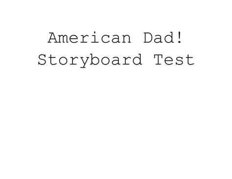 American Dad Storyboard Test Pdf