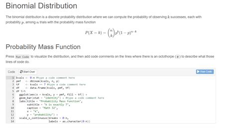 Solved Binomial Distribution The Binomial Distribution Is A Chegg Com
