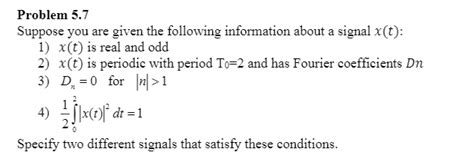 Solved Problem Suppose You Are Given The Following Chegg Com