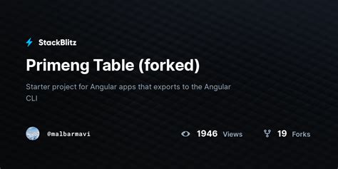 primeng table forked stackblitz