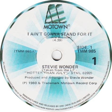 Stevie Wonder I Ain T Gonna Stand For It Vinyl Discogs