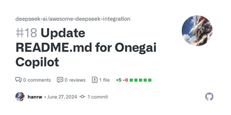 update readme md for onegai copilot by hanrw · pull request 18