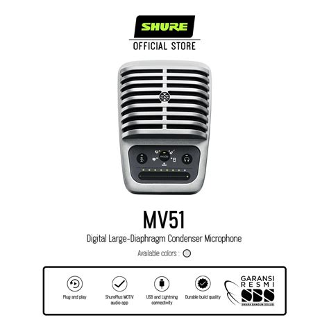 Jual Shure MV51 Digital Large-Diaphragm Condenser Microphone | Shopee ...