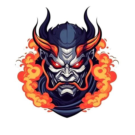 Art Illustration Character Oni Ninja Premium Ai Generated Image