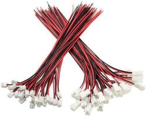 Amazon 20 Sets Mini Micro JST XH 2 54mm Pitch 2 Pin Male Connector With 10cm Silicone Wire