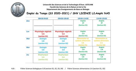 Emploi Du Temps L2 2020 2021 1 Converti Pdf DocDroid